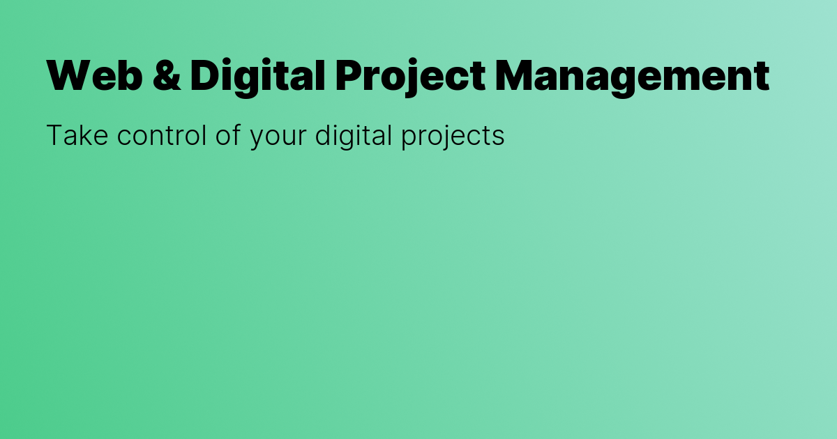 Web & Digital Project Management | Click Craft Academy